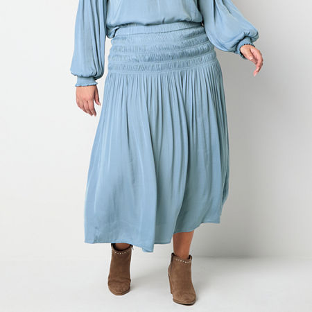 Click here for Ryegrass Womens Plus Maxi Skirt  3x  Blue prices