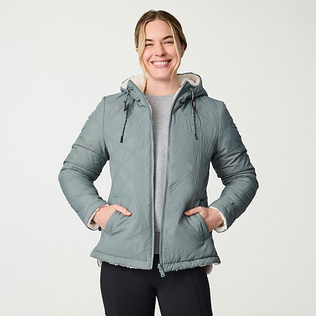 Click here for Free Country Womens Hooded Reversible Midweight Qu... prices
