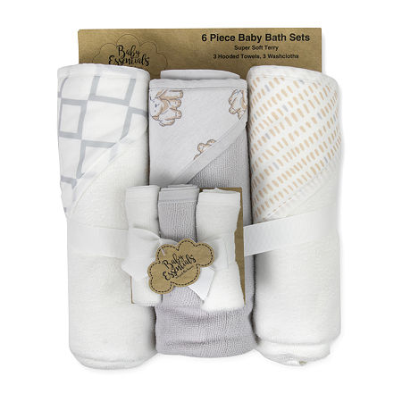 Click here for Baby Essentials 6-pc. Hooded Towel  One Size  Gray prices