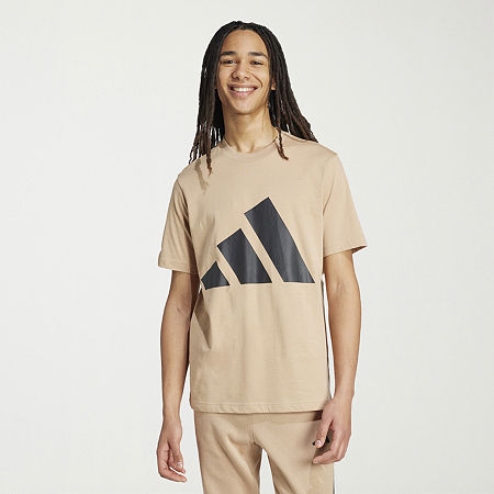 Click here for adidas Mens 3 Bar Logo Graphic Cotton T-Shirt - Sa... prices
