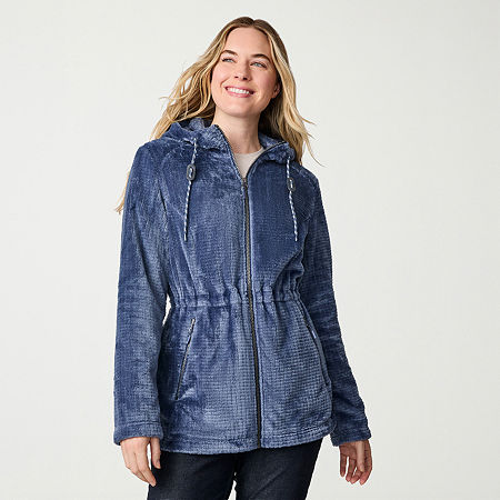 Free Country Womens Grid Butter Pile Anorak Jacket - Stormy