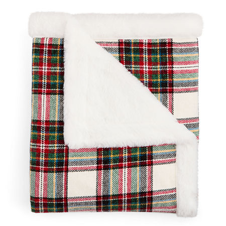 Click here for North Pole Trading Co. Chenille Plaid Throw  One S... prices