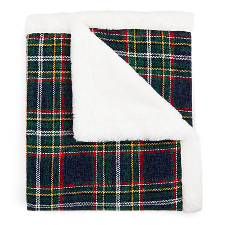 Click here for North Pole Trading Co. Chenille Plaid Throw  One S... prices