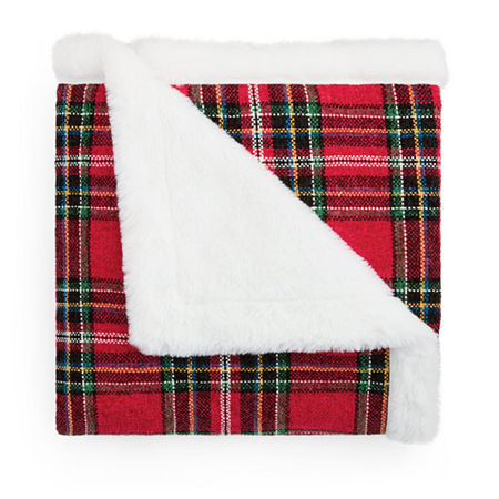 Click here for North Pole Trading Co. Chenille Plaid Throw  One S... prices
