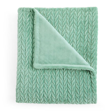 Click here for Fieldcrest Diamond Mink Throw  One Size  Green prices