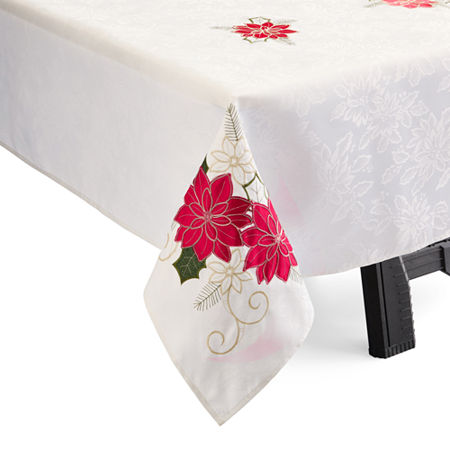 Click here for Homewear Oxford Poinsettia Tablecloth  One Size  W... prices