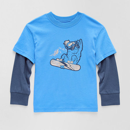 Click here for Okie Dokie Boys Crew Neck Graphic T-Shirt  2t  Blu... prices