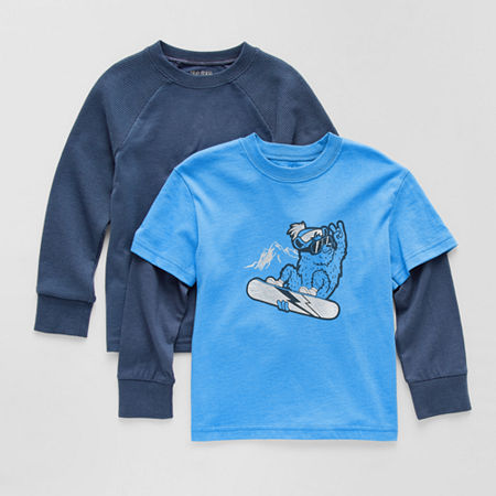 Click here for Okie Dokie Toddler & Little Boys Round Neck Long S... prices