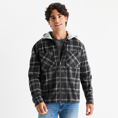 Click here for Arizona Mens Hooded Long Sleeve Regular Fit Flanne... prices