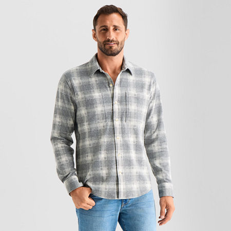 Click here for mutual weave Mens Long Sleeve Button-Down Shirt  L... prices