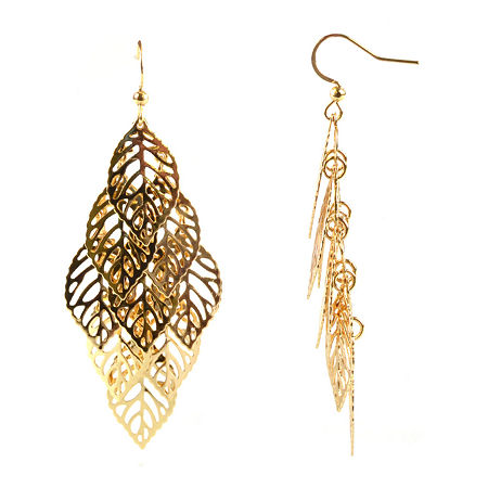 Click here for Bold Elements Leaf Womens Drop Earrings  One Size... prices