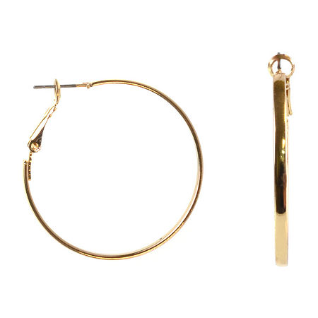 Click here for Bold Elements Gold Tone Womens 1 1/2 Inch Hoop Ear... prices