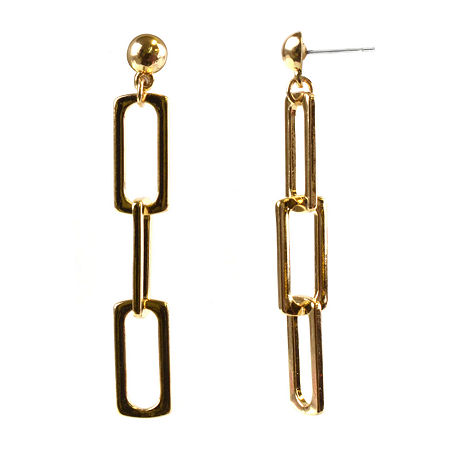 Click here for Bold Elements Gold Tone Womens Drop Earrings  One... prices