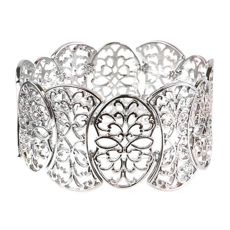 Click here for Bold Elements Filigree Oval Womens Stretch Bracele... prices