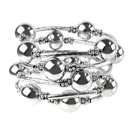 Click here for Bold Elements Silver Tone Womens Stretch Bracelet... prices