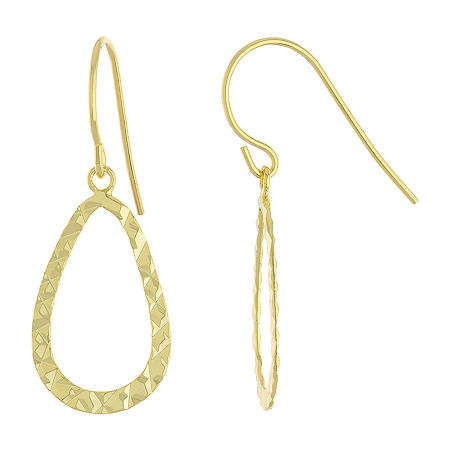 Click here for Silver Reflections 14K Gold Over Brass Pear Drop E... prices