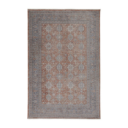 Feizy Marquette R3761 5 x 72 Area Rug - Rust  Blue
