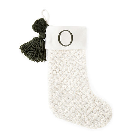 Click here for North Pole Trading Co. Ivory Knit Monogram Christm... prices