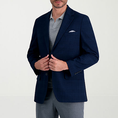 Click here for Haggar JMH Tailored Tonal Plaid Mens Stretch Fabri... prices