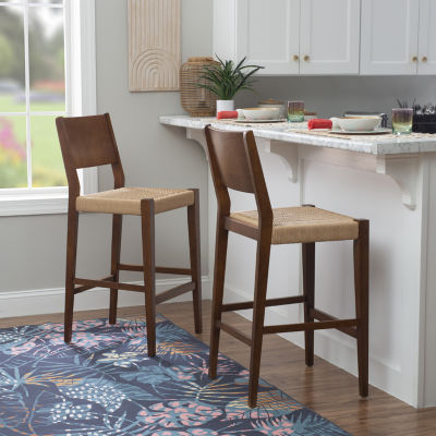 Charlet 2-pc. Bar Stool, Color: Brown - JCPenney