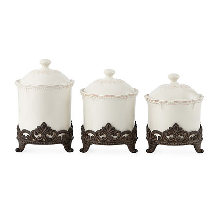 Click here for Linden Street Amberly 3-pc. Canister  One Size  Wh... prices