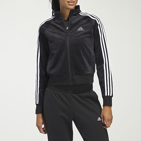 adidas Womens Y2K Velour Glam Jacket - Black