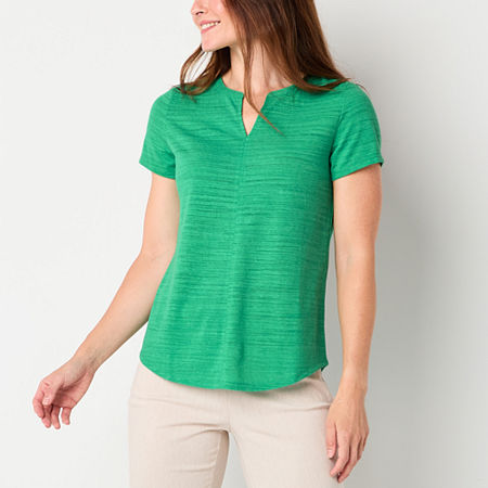 Click here for Liz Claiborne Womens Split Crew Neck Short Sleeve... prices
