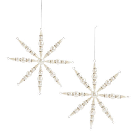 Click here for North Pole Trading Co. Pearl Snowflake Christmas O... prices