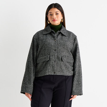 Click here for Worthington Womens Plus Midweight Cropped Jacket... prices