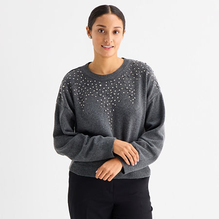 Click here for by&by Juniors Womens Crew Neck Long Sleeve Pullove... prices