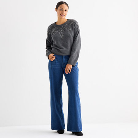 Click here for Forever 21 Juniors Womens Mid Rise Wide Leg Jean... prices