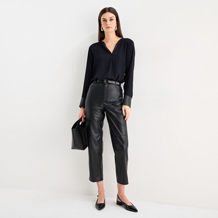 Click here for Worthington Womens Straight Trouser  8 Petite  Bla... prices