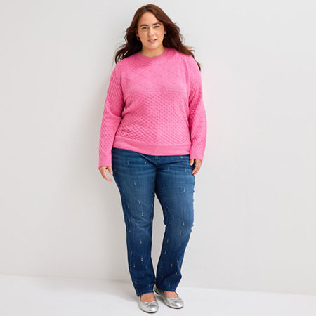 Click here for St. Johns Bay Womens Plus Mid Rise Straight Leg Je... prices