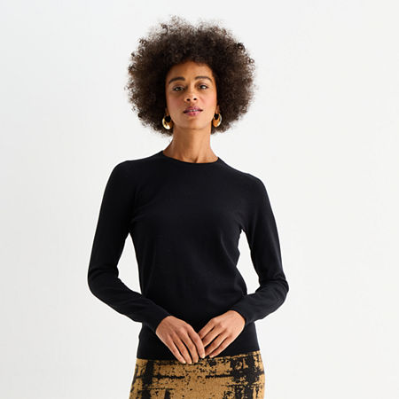 Click here for Worthington Womens Crew Neck Long Sleeve Pullover... prices