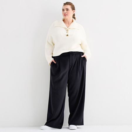 Click here for Stylus Womens Plus Wide Leg Trouser  2x  Black prices