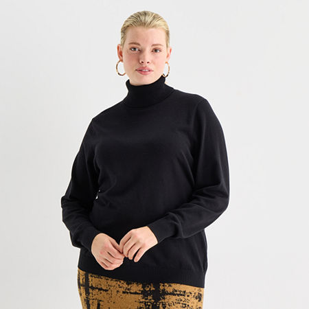 Click here for Worthington Plus Womens Turtleneck Long Sleeve Pul... prices