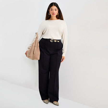 Click here for Worthington Plus Womens Wide Leg Ponte Pant  26w... prices