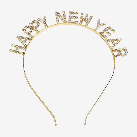 Click here for Bijoux Bar Gold Tone Happy New Year Headband  One... prices