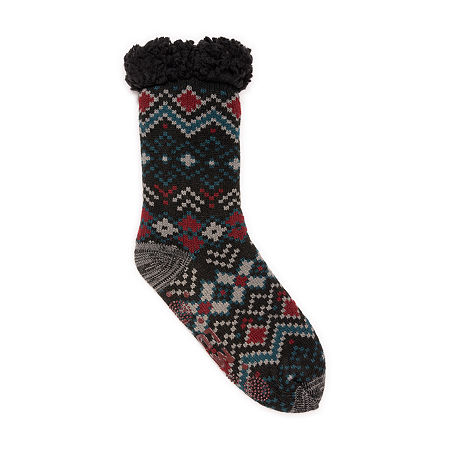 Click here for Muk Luks Mens Cabin Sox - Black prices