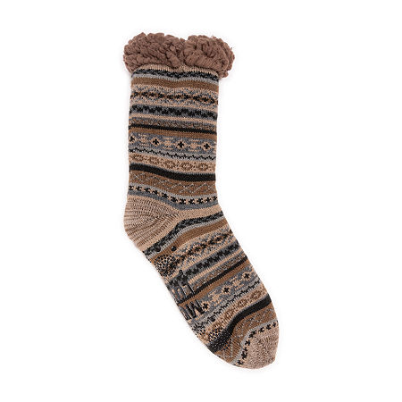 Click here for Muk Luks Mens Cabin Sox - Brown prices