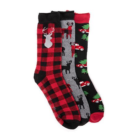 Click here for Muk Luks Novelty Mens Crew Socks  One Size Fits Mo... prices