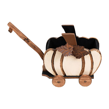 Click here for Northlight 10.5in Wooden Pumpkin Cart Thanksgiving... prices