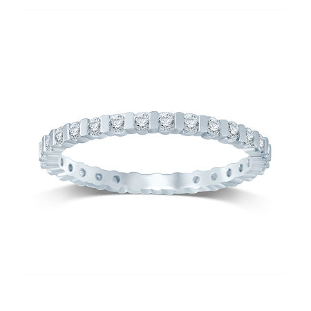Click here for 1/2 CT.T.W. Natural Diamond 14K White Gold Eternit... prices