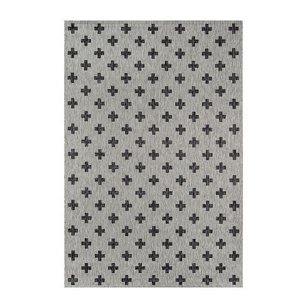 Novogratz Villa Vi-01 Gray 311 x 57 Outdoor Area Rug - Grey