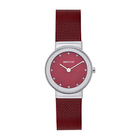 Click here for Bering Womens Crystal Accent Red Stainless Steel B... prices