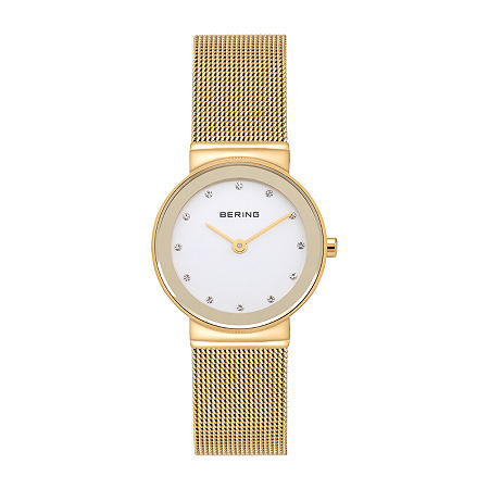 Click here for Bering Womens Crystal Accent Gold Tone Stainless S... prices
