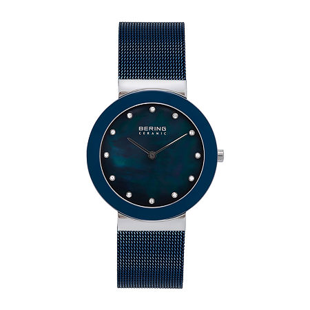 Click here for Bering Womens Crystal Accent Blue Stainless Steel... prices