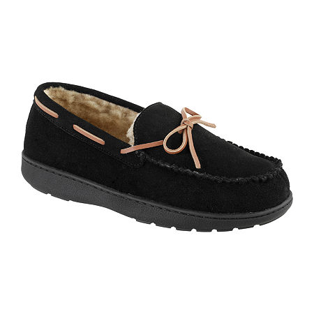 Click here for Isotoner Mens Moccasin Slippers  X-large  Black prices