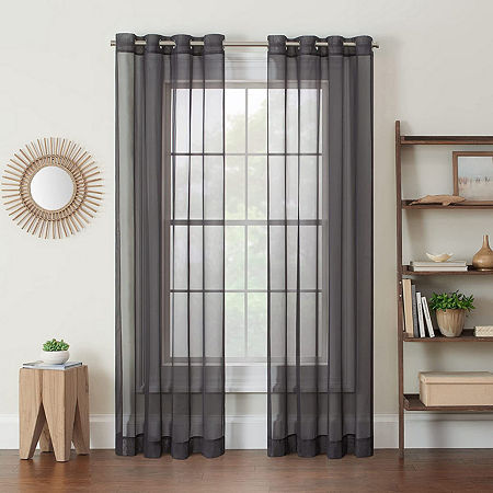 Click here for Eclipse Calia Grommet Top Sheer Set of 2 Curtain P... prices