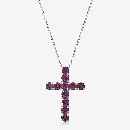 Click here for Womens Gemstone Sterling Silver Cross Pendant Neck... prices